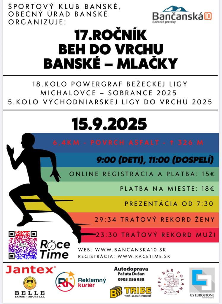 Pozvánka na 17. ročník beh do vrchu Banské – Mláčky 2025 - Oficiálna ...